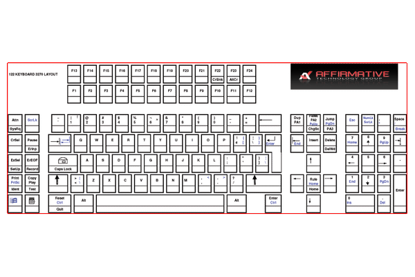 122-Key (24-command keys) Keyboard for CLI Thin Client Terminals - zSe ...